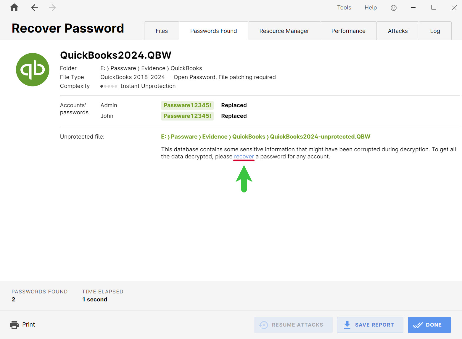How to use QuickBooks Key – Passware Support