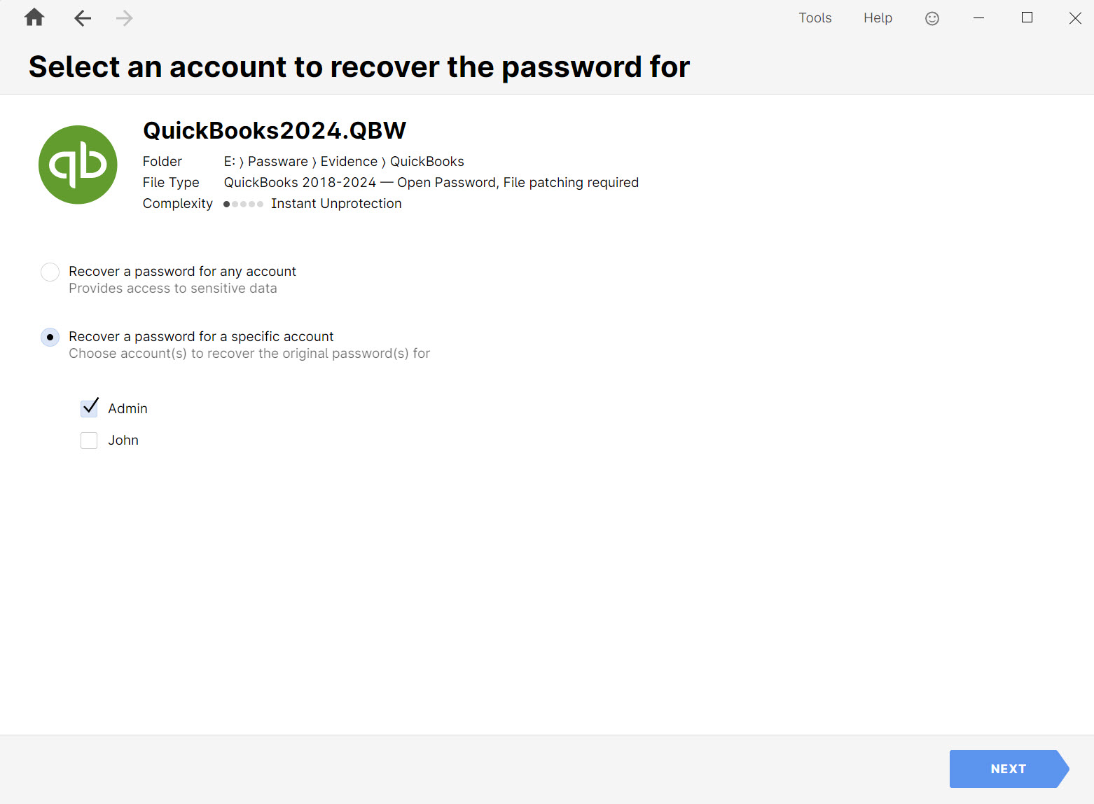 How to use QuickBooks Key – Passware Support