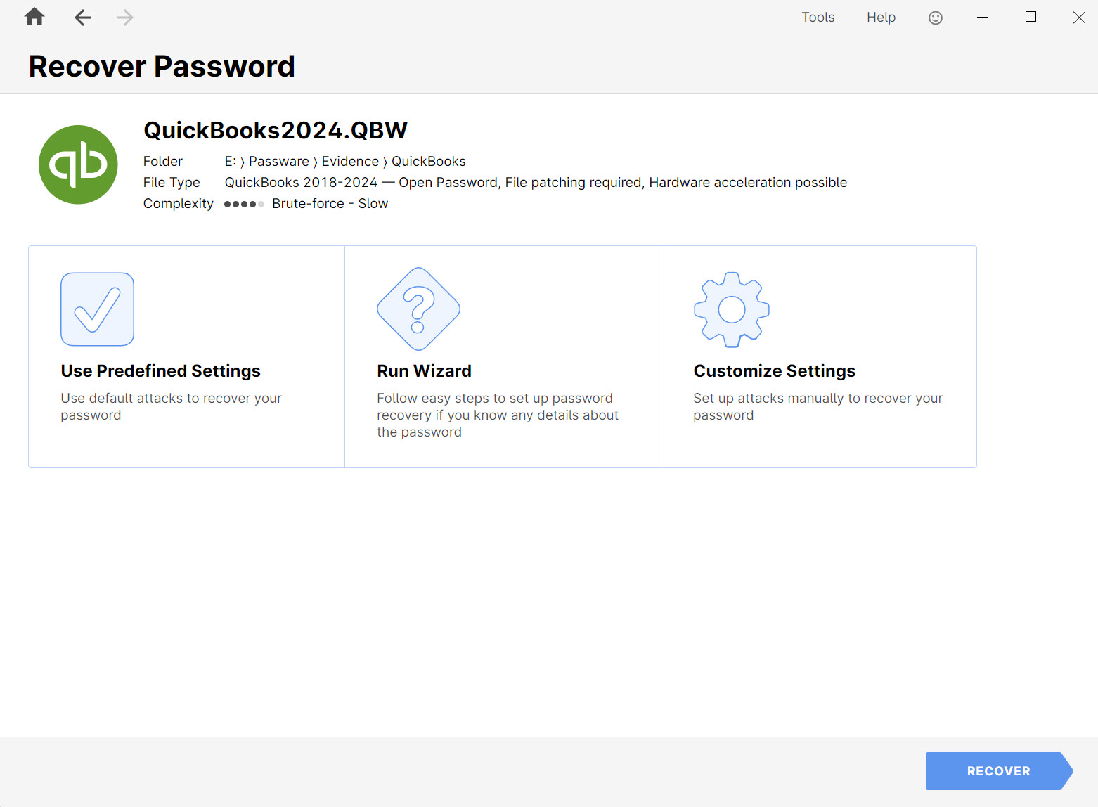 How to use QuickBooks Key – Passware Support