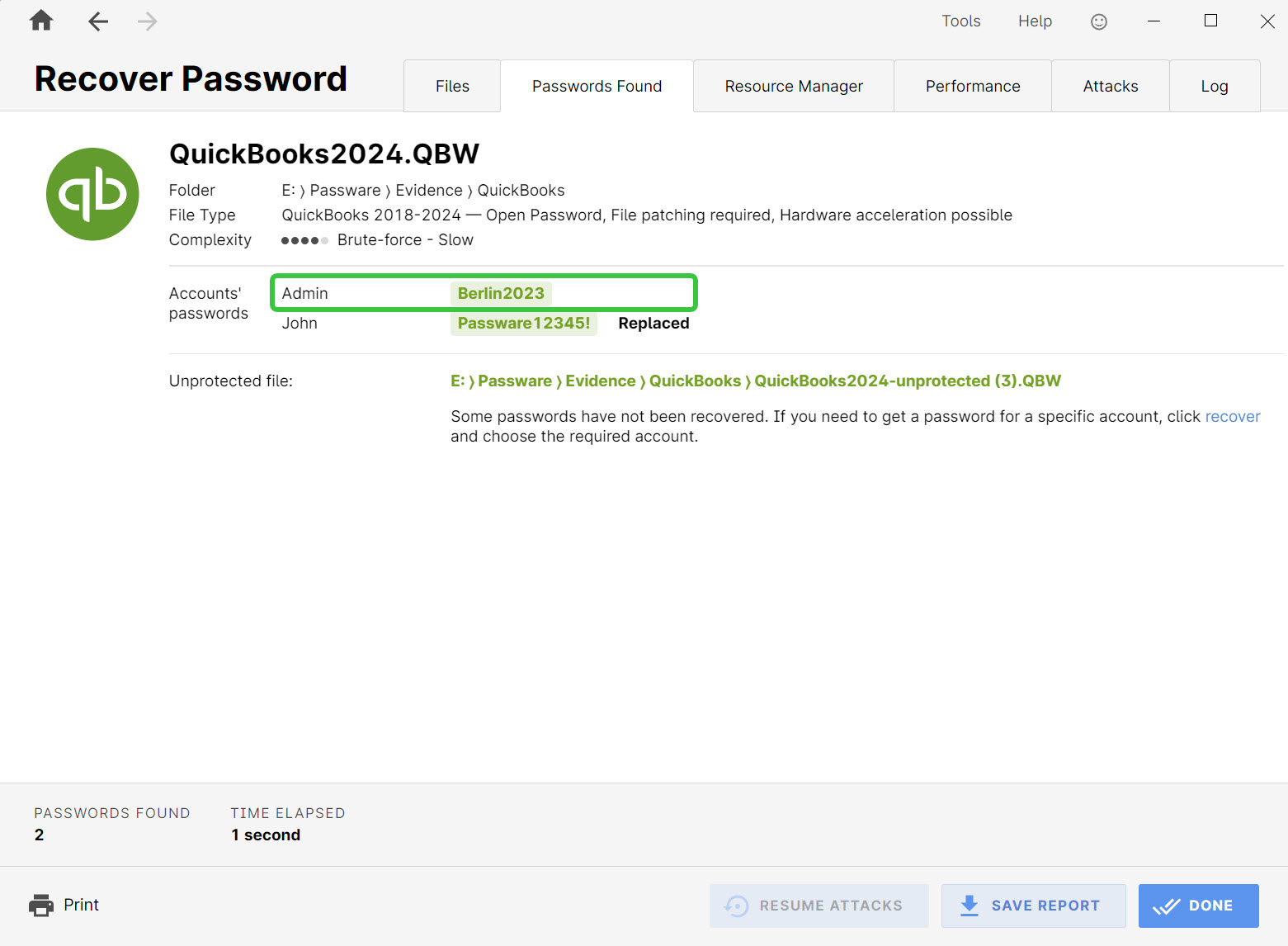 How to use QuickBooks Key – Passware Support